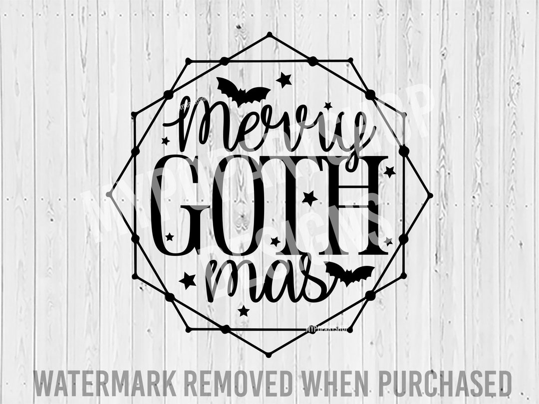Merry Gothmas, Gothmas Svg, Gothmas Png, Spooky Christmas Svg ...