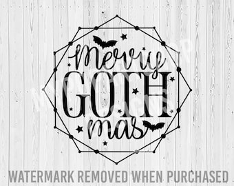 Goth Tree Svg, Merry Gothmas Png, Creepy Christmas Svg, Spooky ...