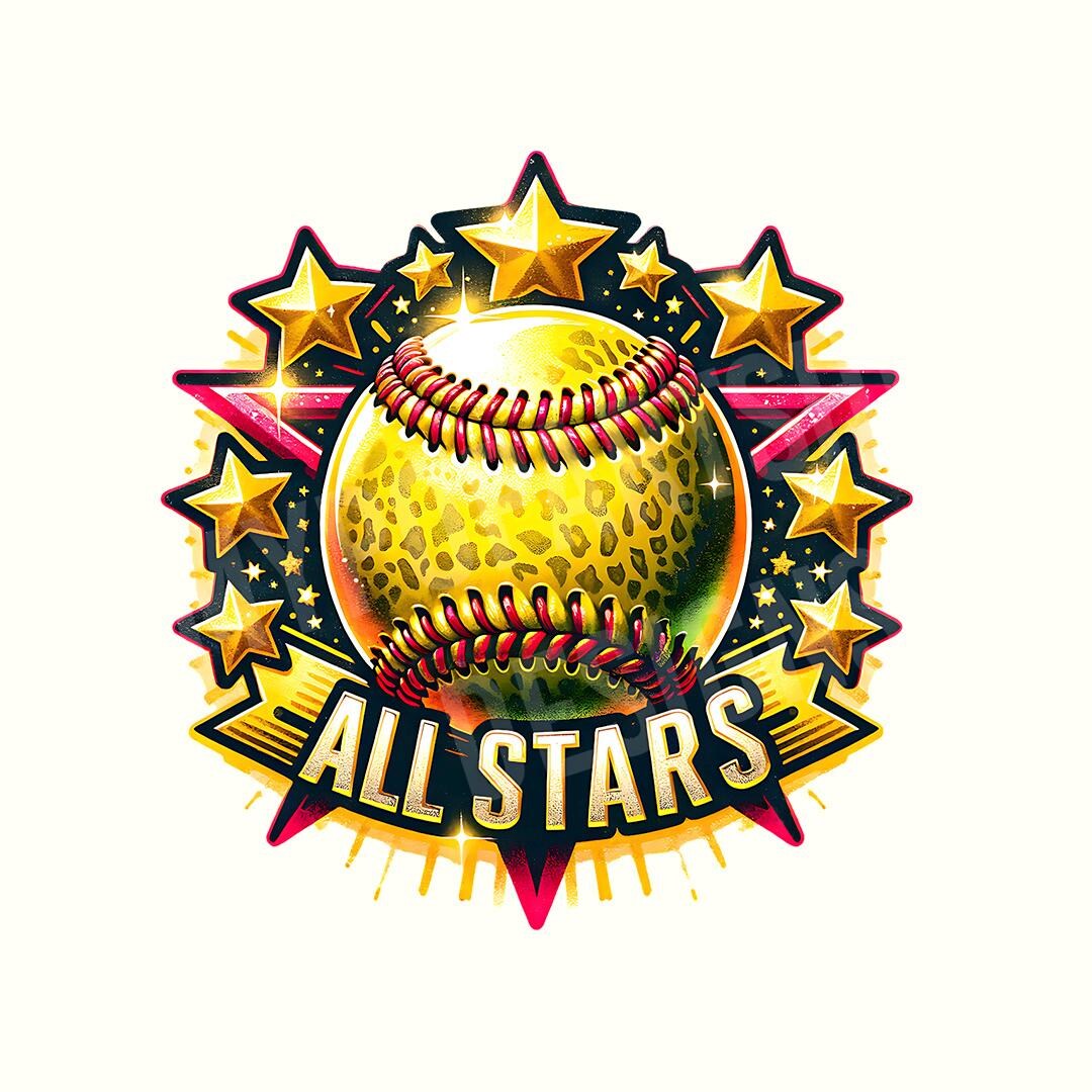 All Stars Softball Png Design, Softball Team Sublimation Png, Sport Png ...