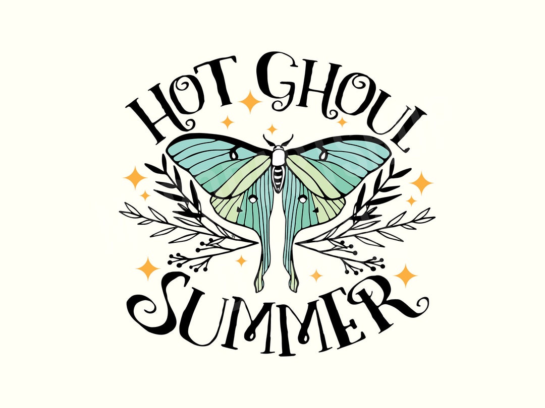 Spooky Summer, Goth Girl Summer, Ghoul Svg, Ghoul Png, Spooky Mom, Moth ...