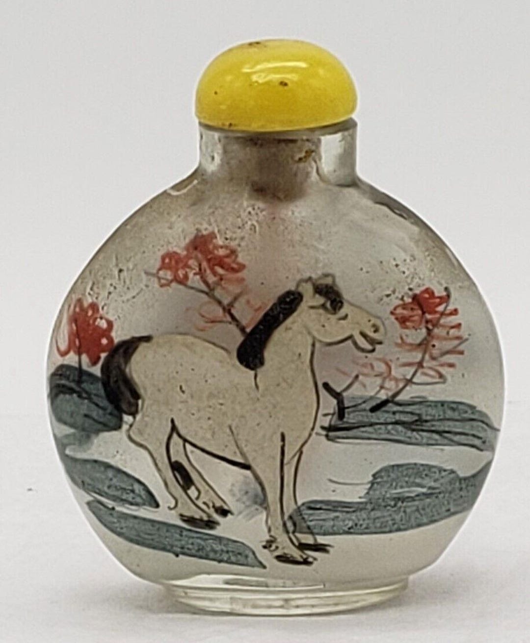 Snuff Perfume Bottle Horses Reverse Handpainted - Etsy