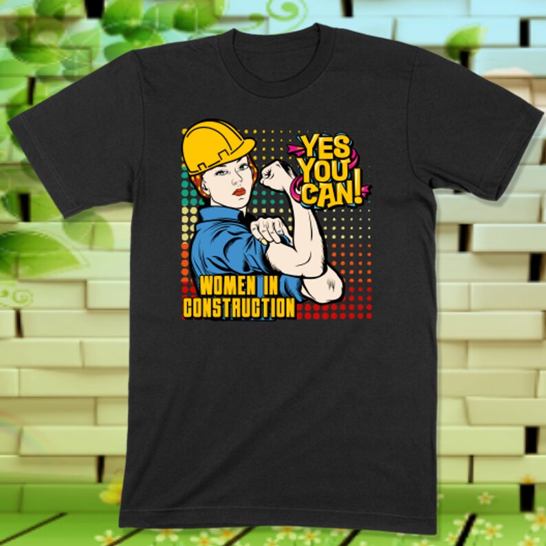 Women in Construction Women's History Month Retro Yes You Can Stars and ...