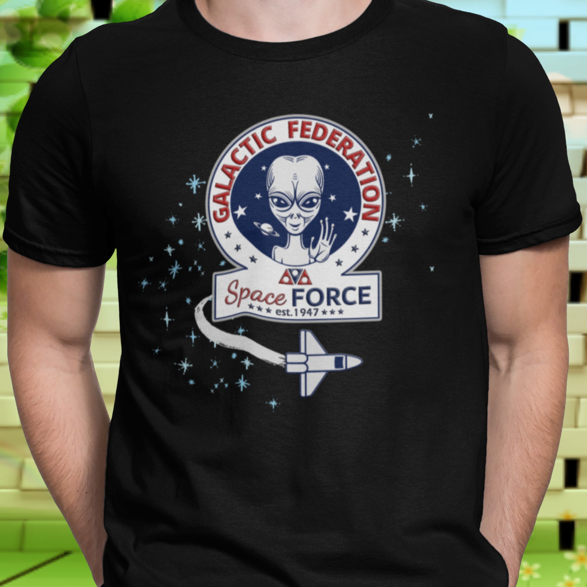 Galactic Federation Space Force Est.1947 Retro UFO Roswell - Etsy