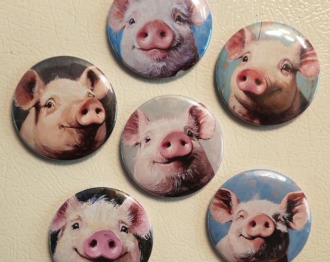 Pig Pins & Magnets - Etsy