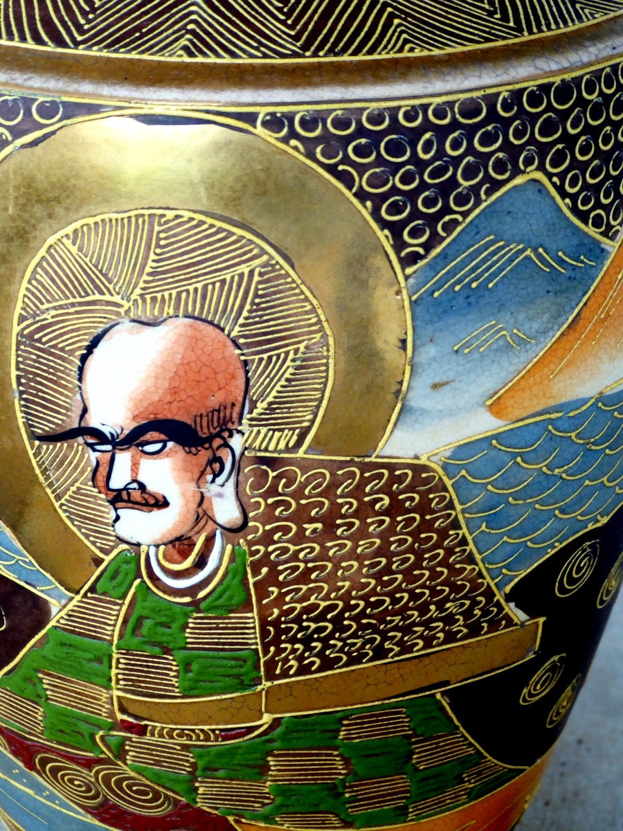 Japanese Satsuma Lamp W/figures - Etsy