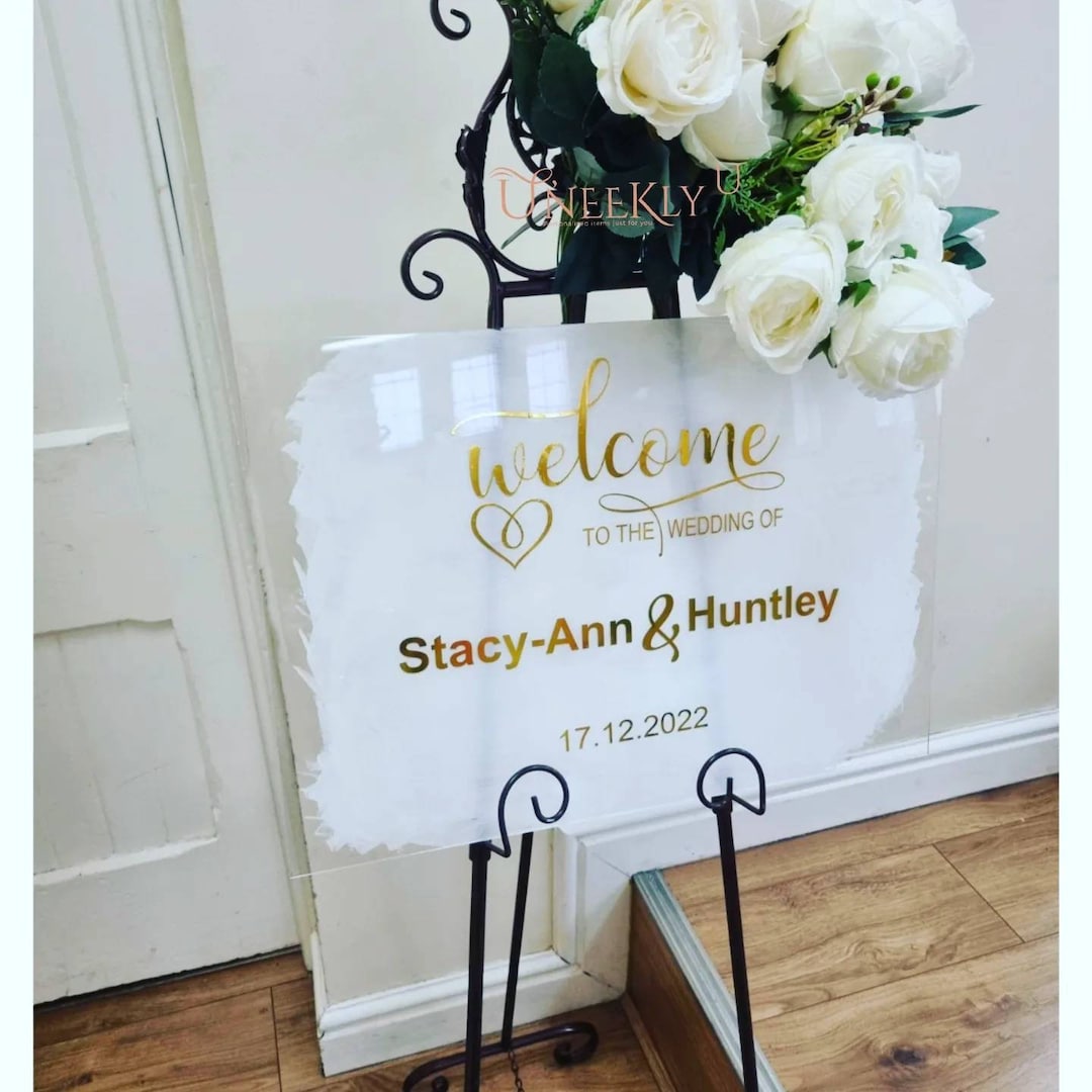 A2 Acrylic Wedding Welcome Sign - Etsy
