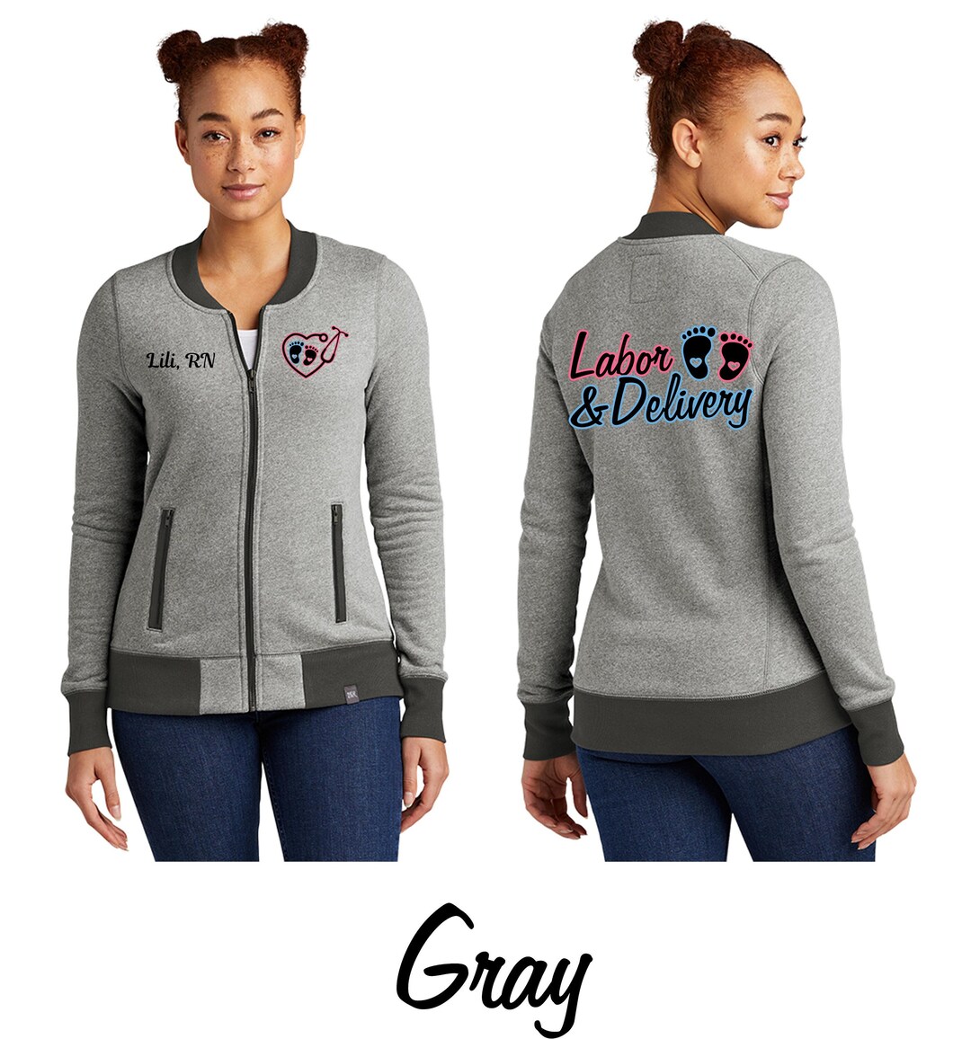 Custom Labor and Delivery Jacket, Custom Full Zip Nurse Jackt, Medical ...