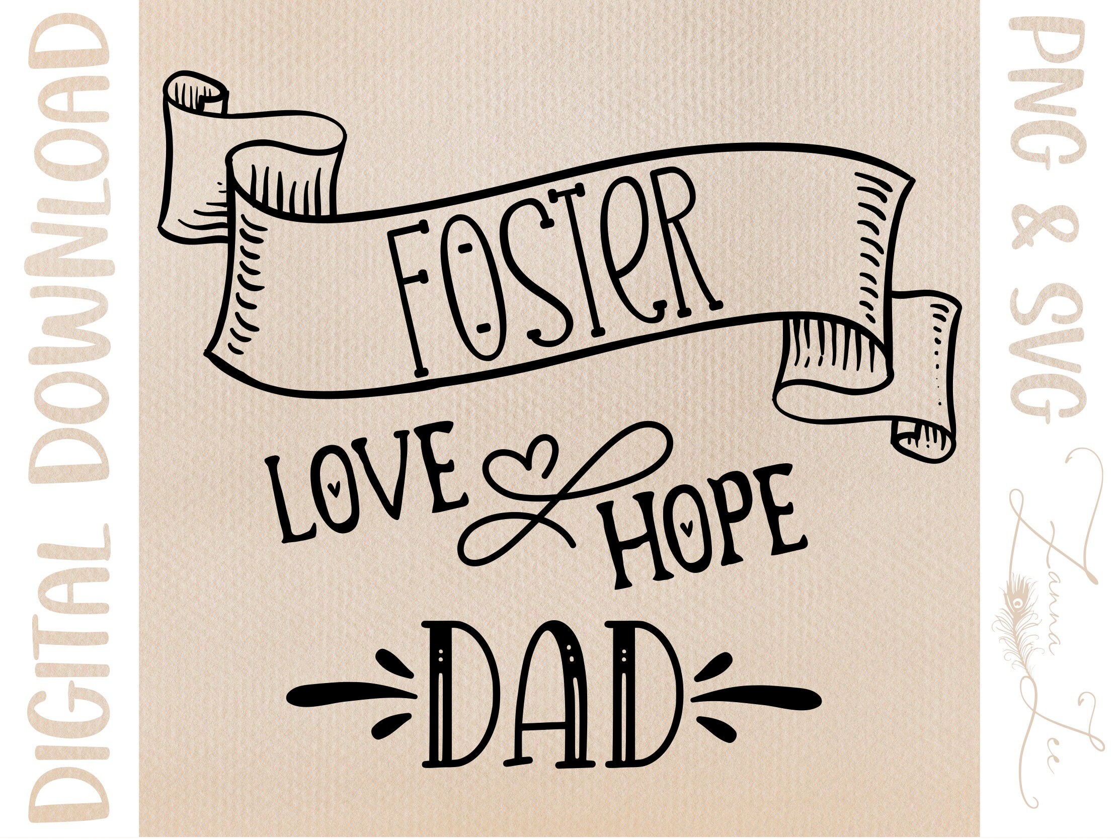 Foster Love Hope Parent Family Mom Dad Cut File Svg for Cricut ...