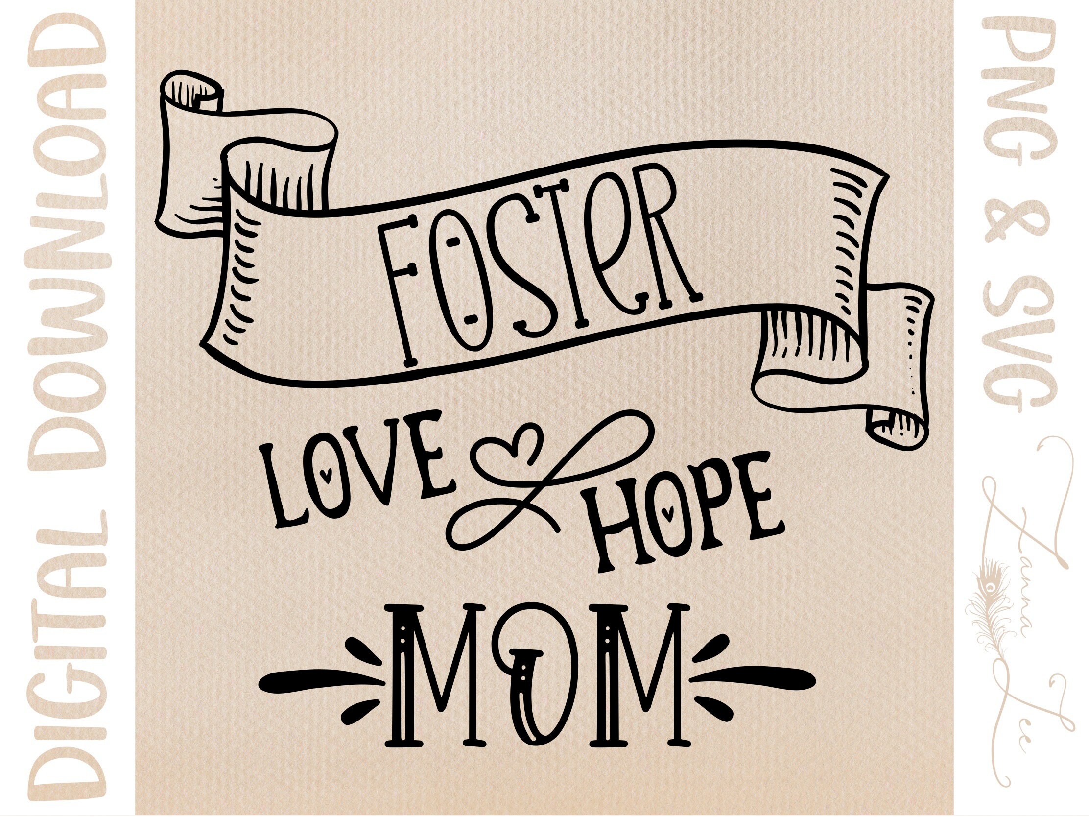 Foster Love Hope Parent Family Mom Dad Cut File Svg for Cricut ...