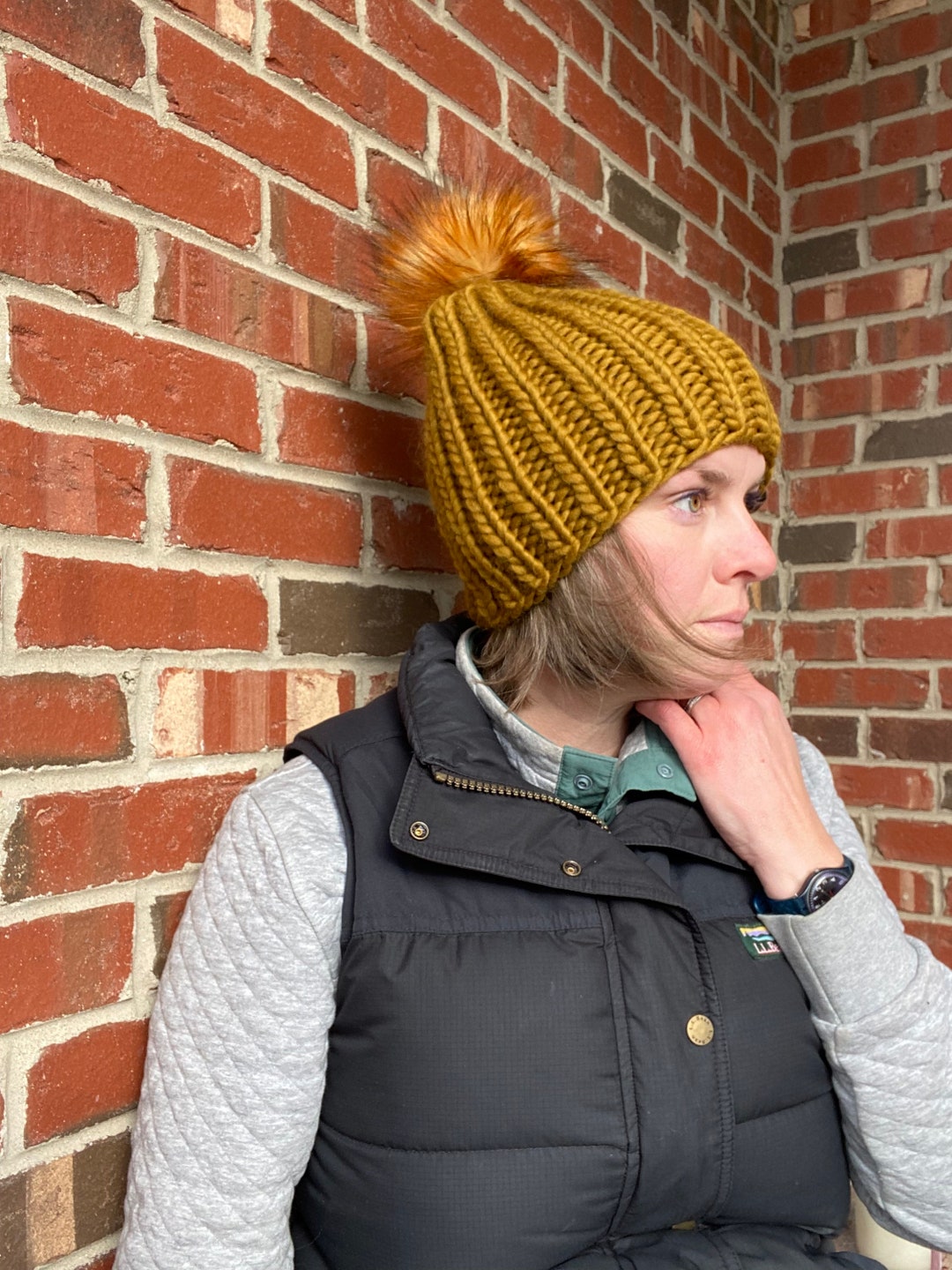 Women's Honeycomb Yellow Wool Hat | Hand Knit Yellow Beanie | Yellow ...