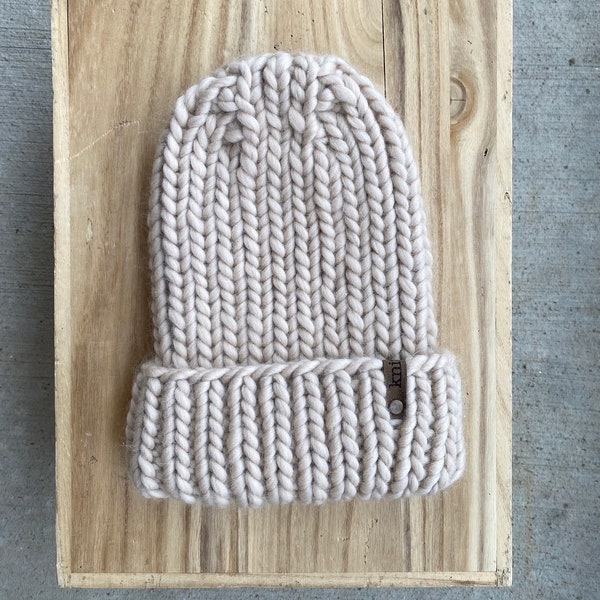 Hand Knit Beanie - Etsy