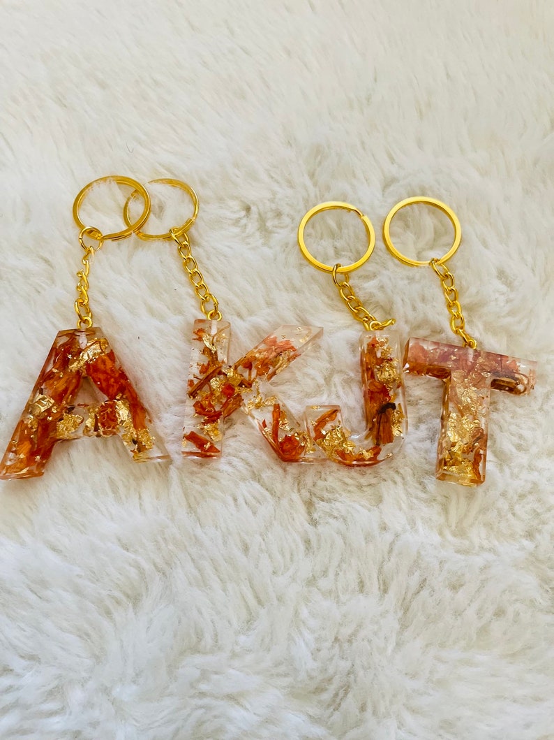 Handmade Letter Keychain | Etsy