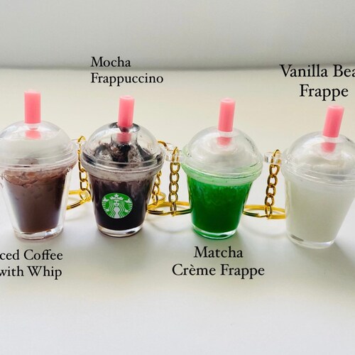 Mini Coffee Keychain //inspired Drink Keychain// Pink Drink - Etsy