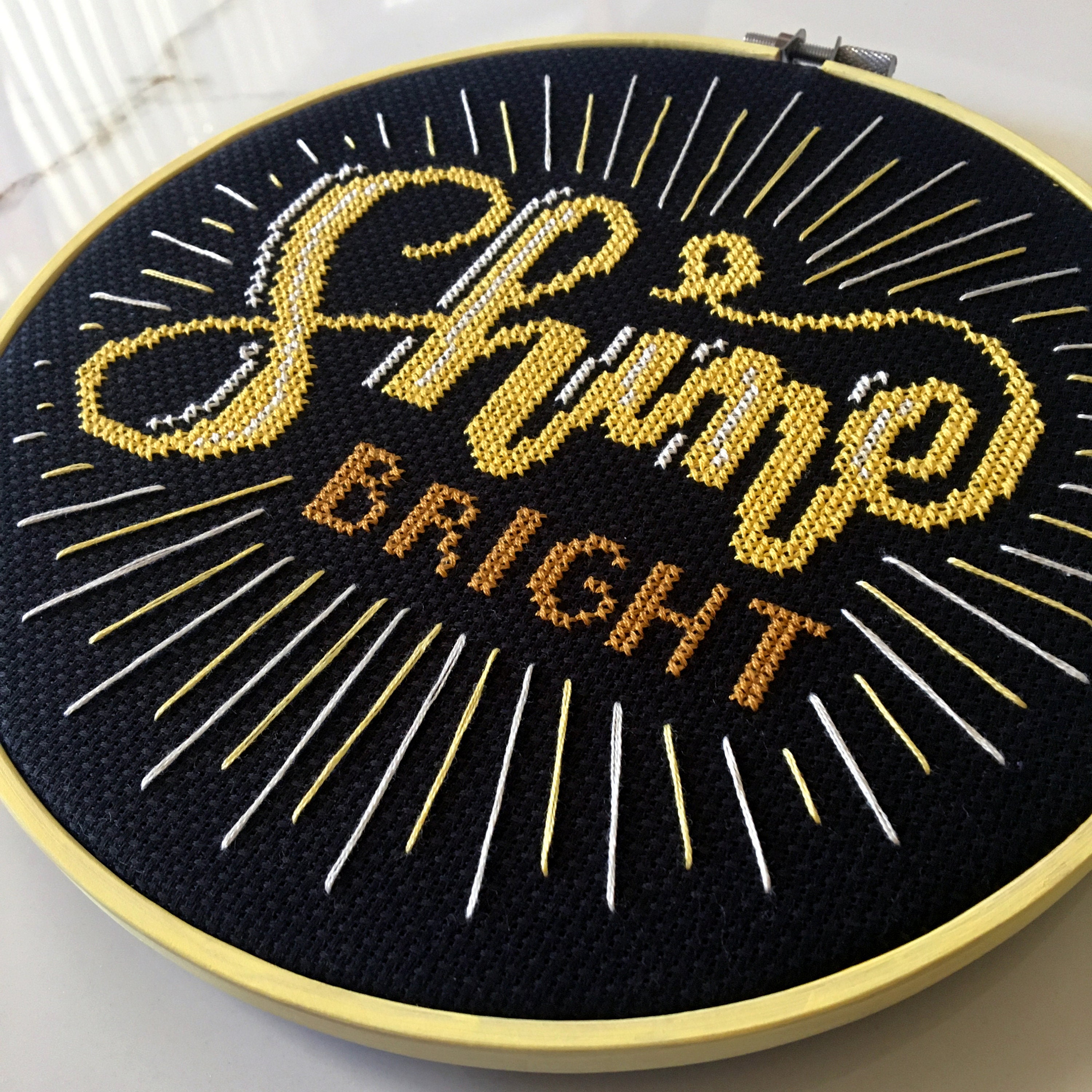 Shine Bright Cross Stitch | PDF Download Pattern | DIY Decor - Etsy