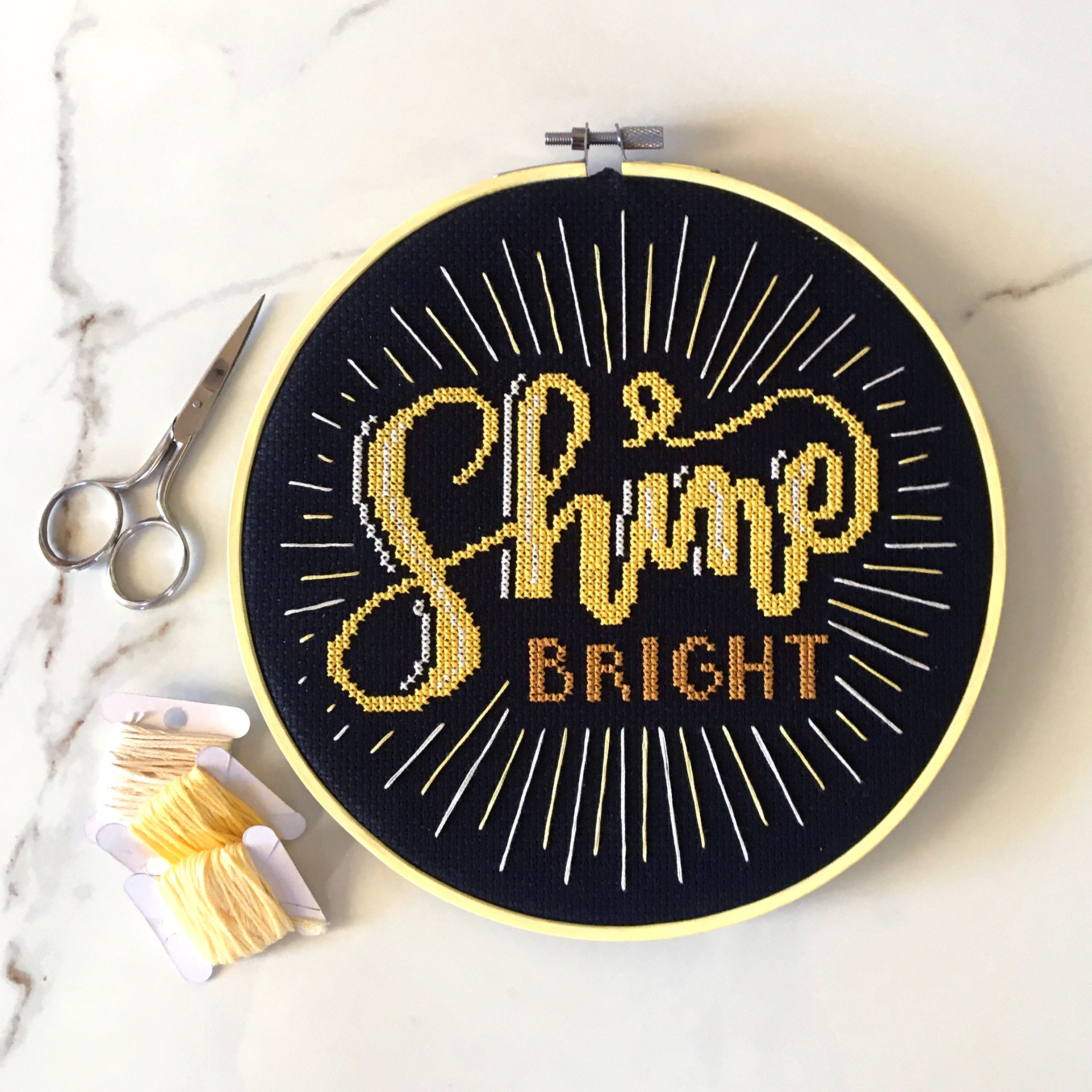 Shine Bright Cross Stitch | PDF Download Pattern | DIY Decor - Etsy