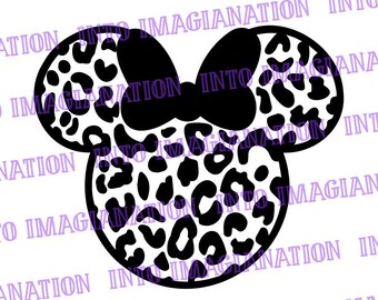 Leopard Minnie Svg - Etsy