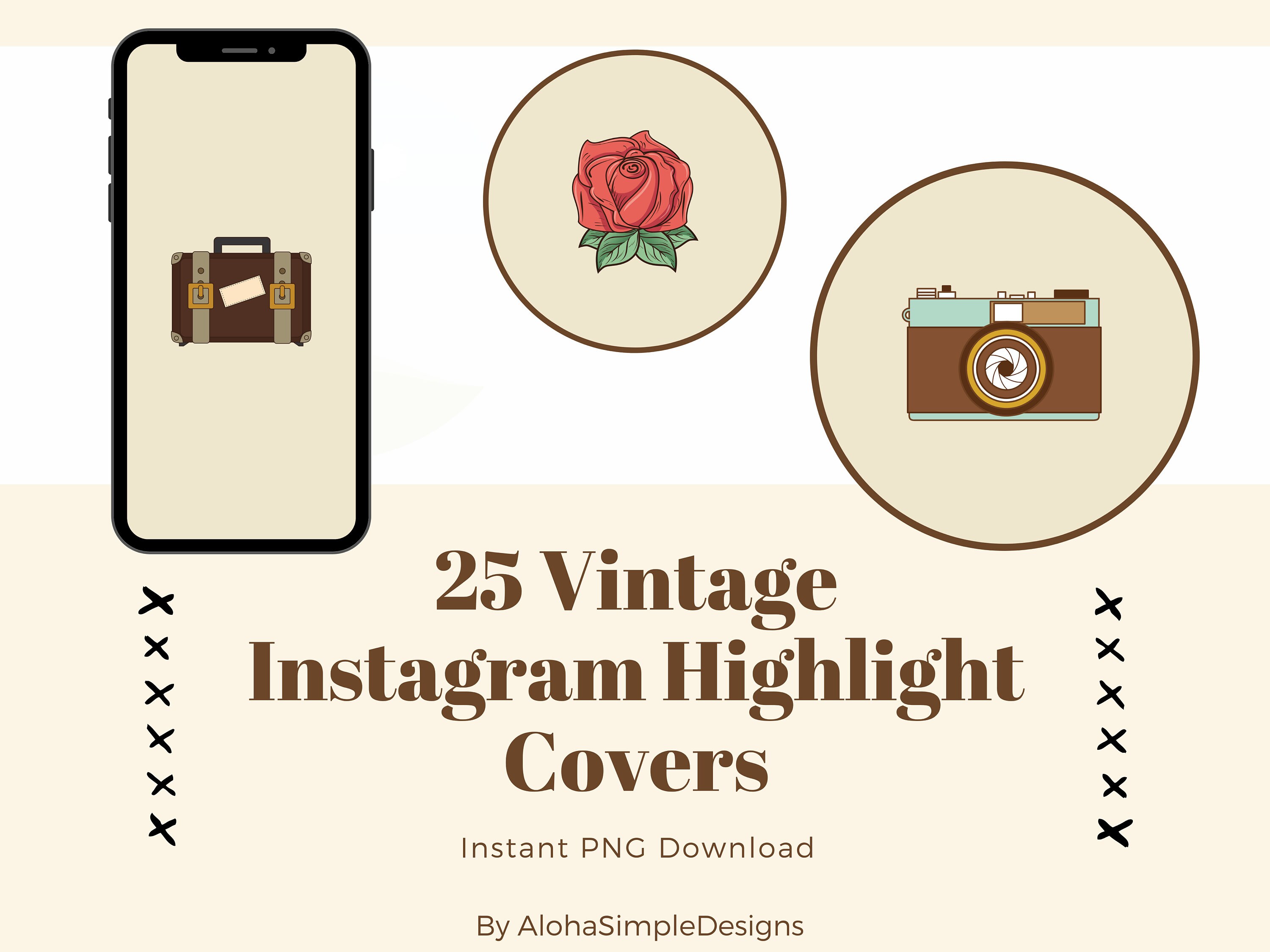 Vintage Instagram Highlight Covers - Etsy