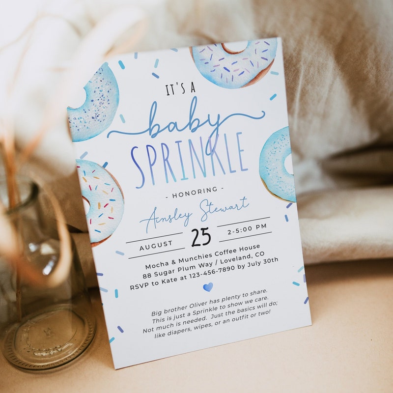 Sprinkle Invitation Boy - Etsy