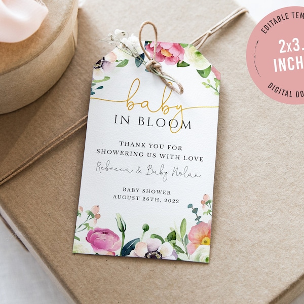 Baby in Bloom Tags - Etsy