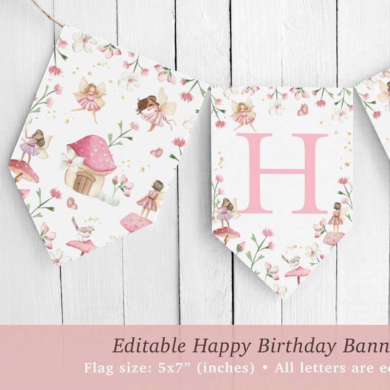 Bunting Printable Fairy - Etsy UK