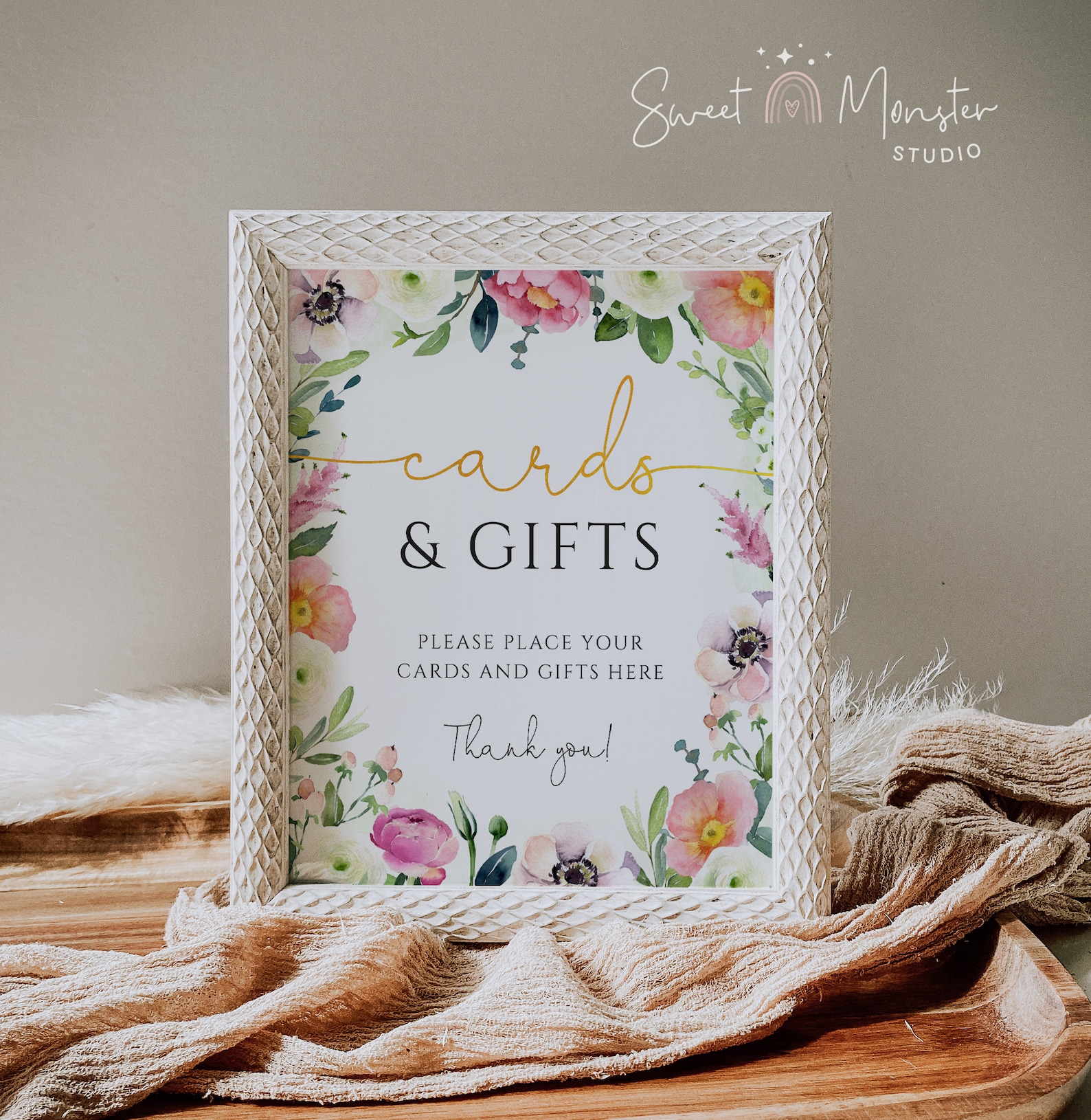 Floral Garden Cards and Gifts Sign Printable Baby in Bloom - Etsy