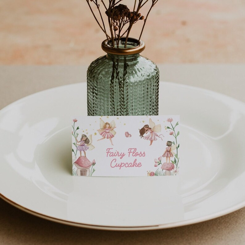 Fairy Birthday Party Food Labels Editable Fairies Buffet Tent - Etsy