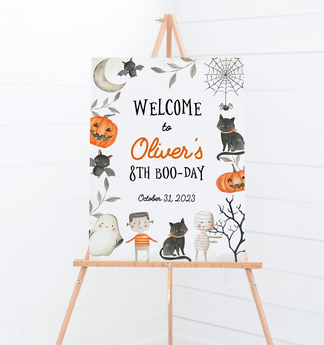Editable Halloween Birthday Welcome Sign, Calling All Monsters Costume ...