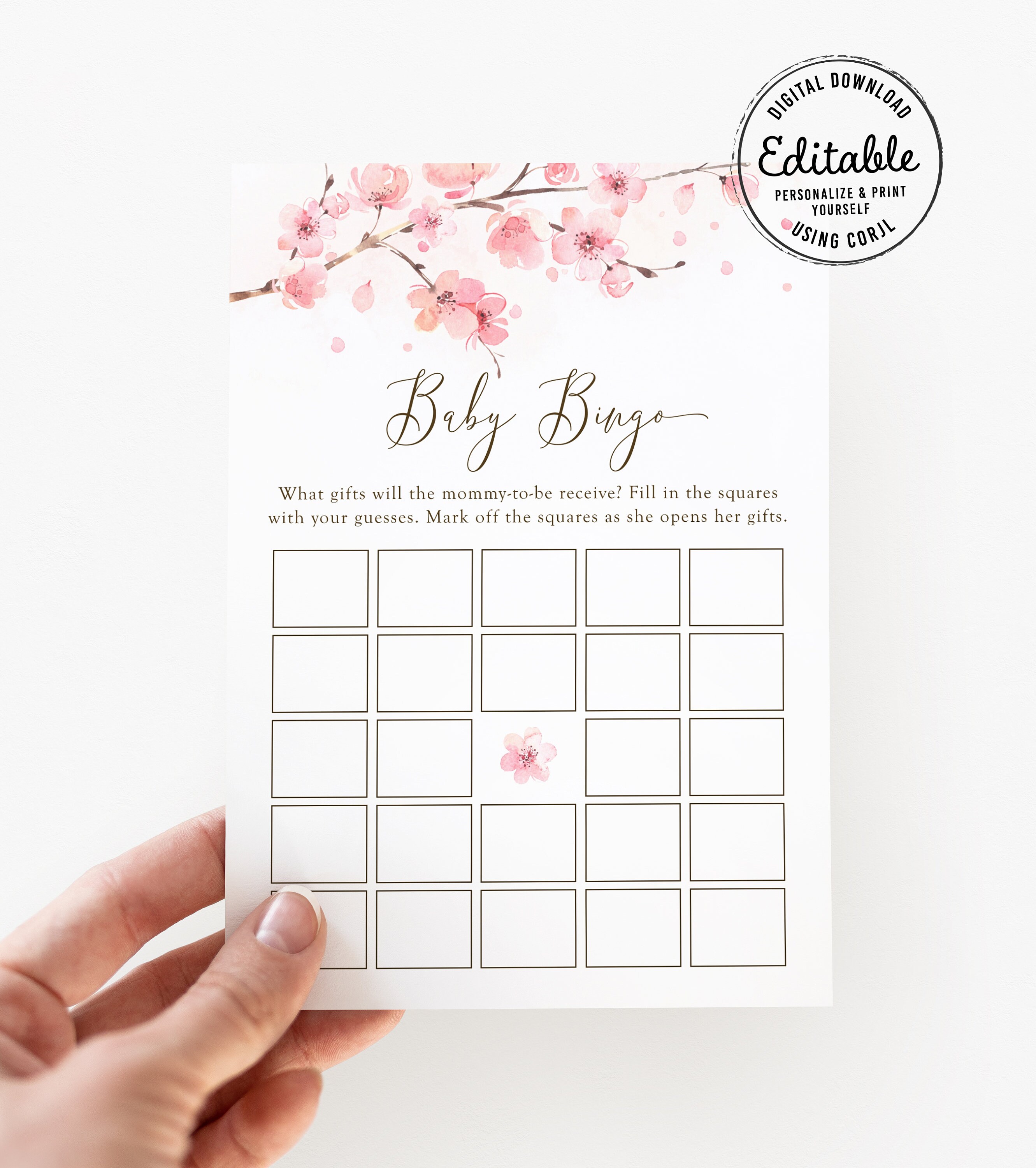 Editable Cherry Blossom Bingo Game Japanese Sakura Pink - Etsy