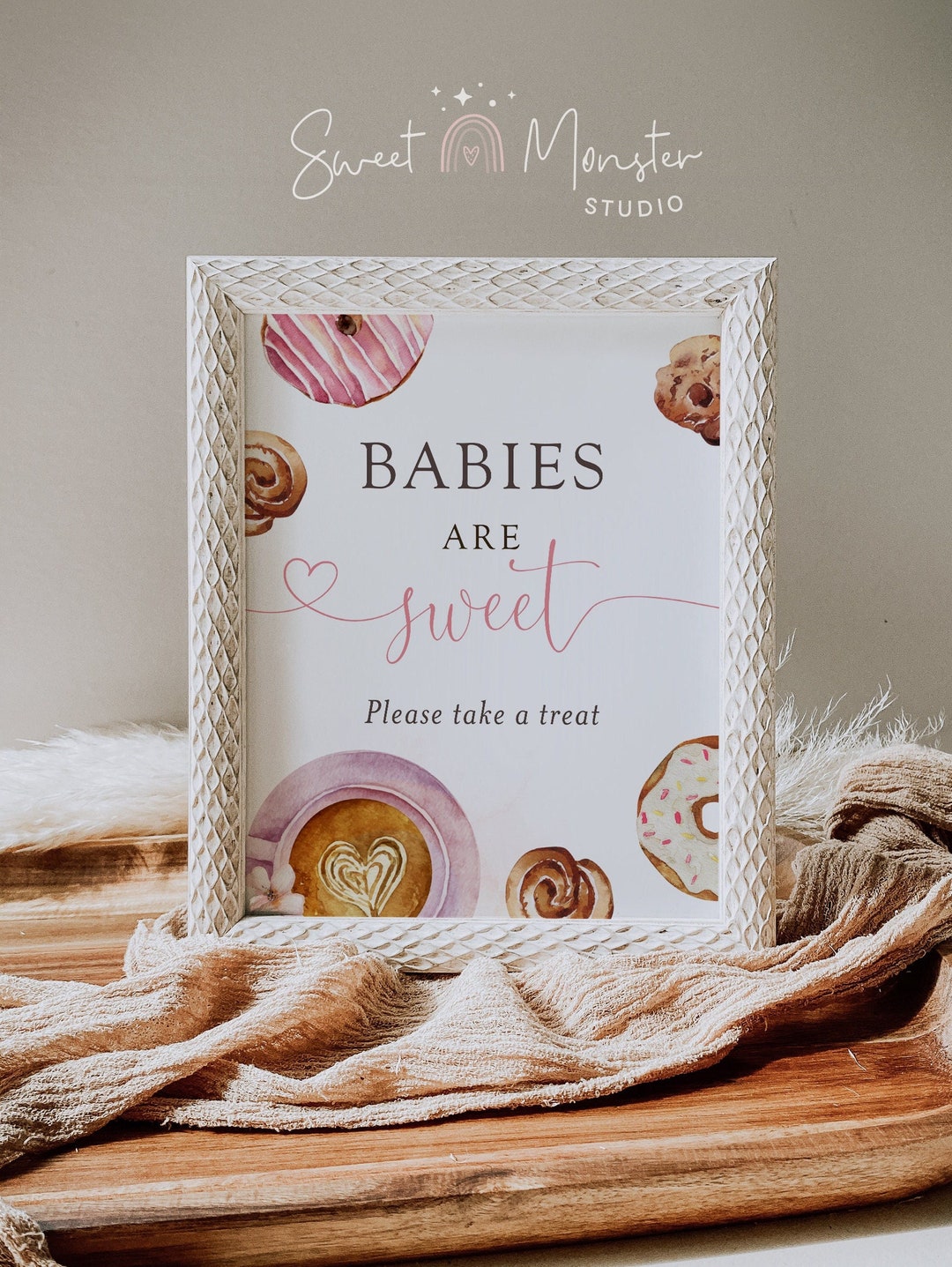 Editable Coffee Babies Are Sweet Please Take a Treat Sign, Something ...