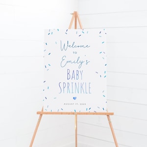 Sprinkle Baby Shower Welcome Sign Template, Editable Oh Boy It's a ...