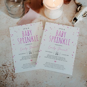 Editable Baby Shower Sprinkle Invitation Template, It's a Baby Sprinkle ...