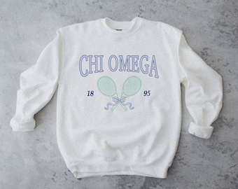 Chi Omega Bow Sweatshirt // Sorority Trendy Crewneck // Chi O, Chi ...