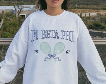 Pi Beta Phi Bow Sweatshirt // Sorority Trendy Crewneck // Pi Phi Shirt ...