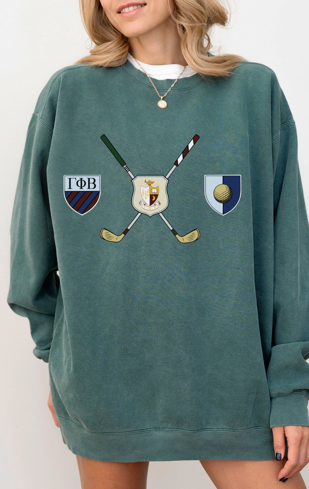 Gamma Phi Beta Golf Comfort Colors Sweatshirt // Sorority Vintage ...