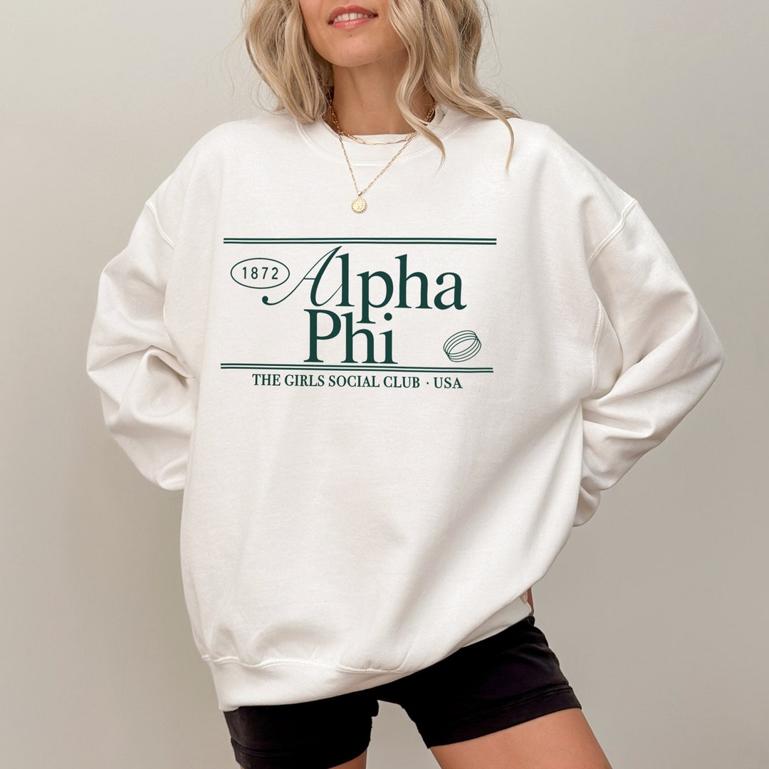Alpha Phi Social Club Sweatshirt // Sorority Crewneck // Aphi, Alpha ...