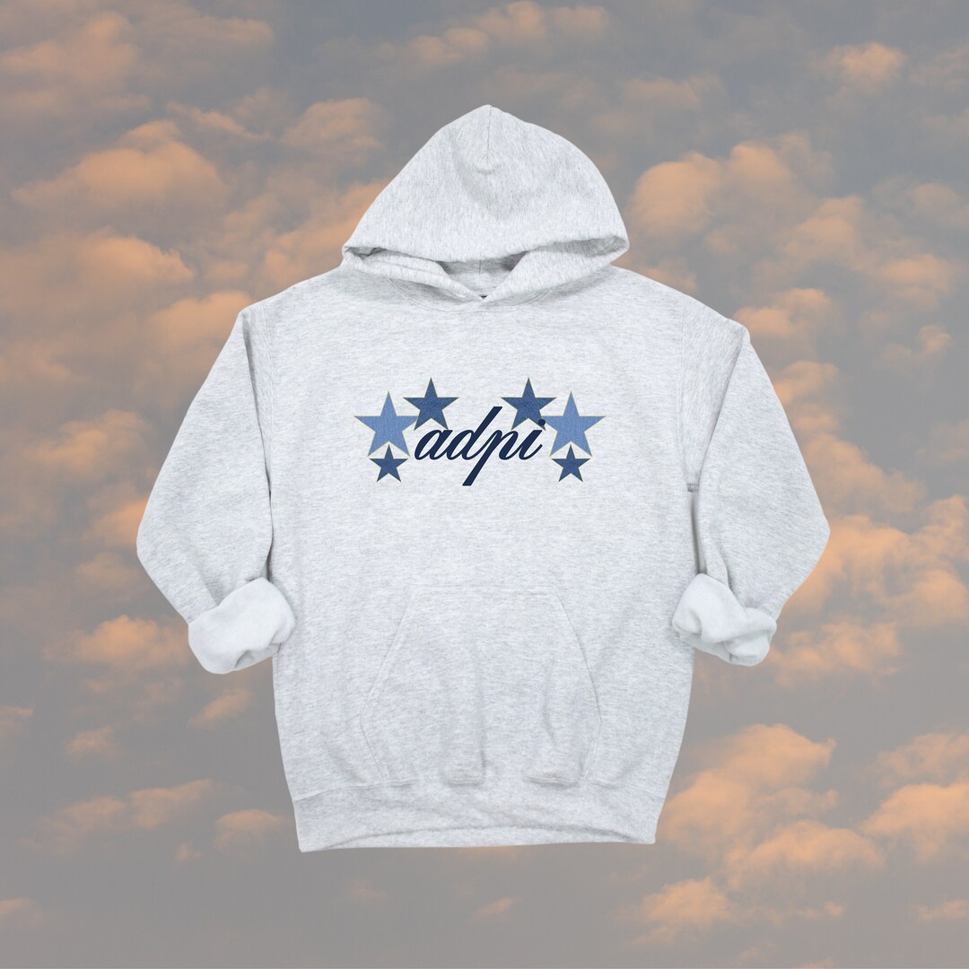 Alpha Delta Pi Denim Stars Hoodie // Aesthetic Sorority Hoodie ...