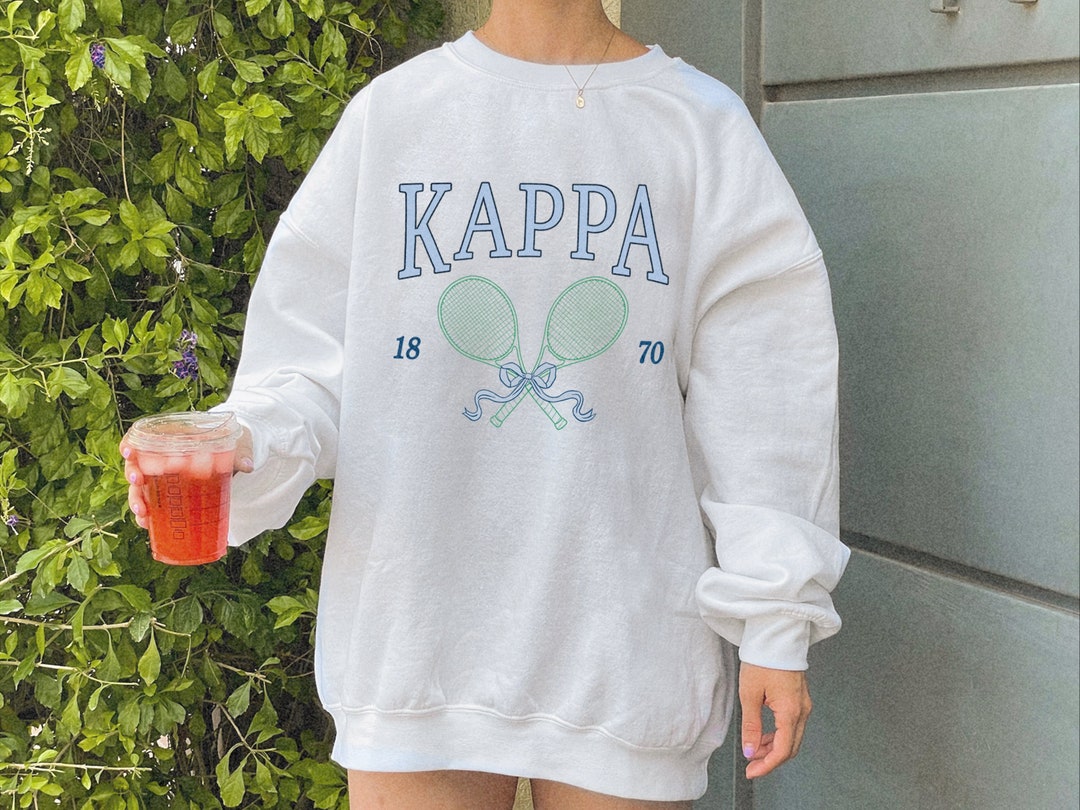 Kappa Kappa Gamma Tennis Sweatshirt // Sorority Bow Crewneck // Kappa ...