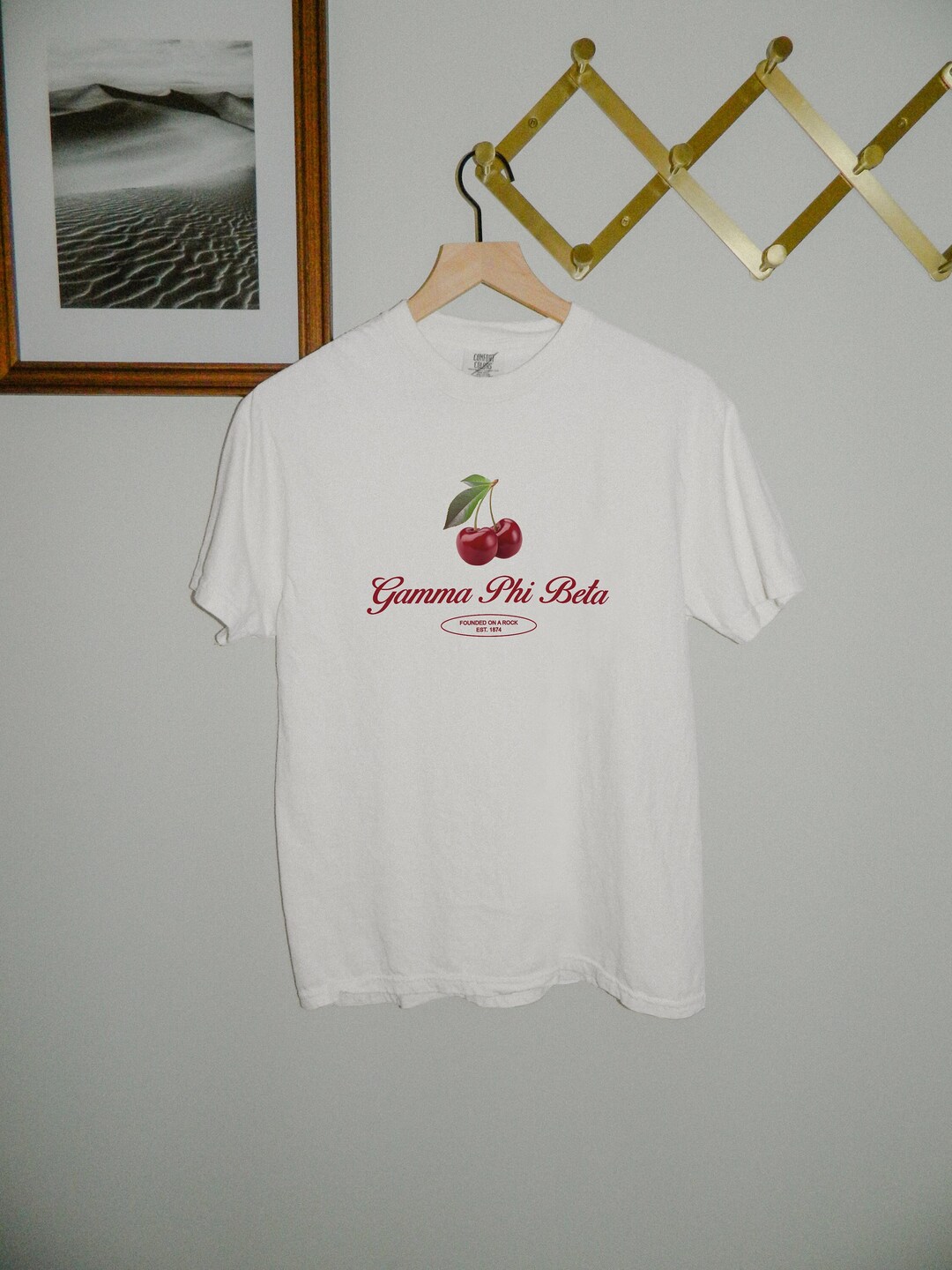 Gamma Phi Beta Cherry Comfort Colors Tee // Vintage Aesthetic Gamma Phi ...