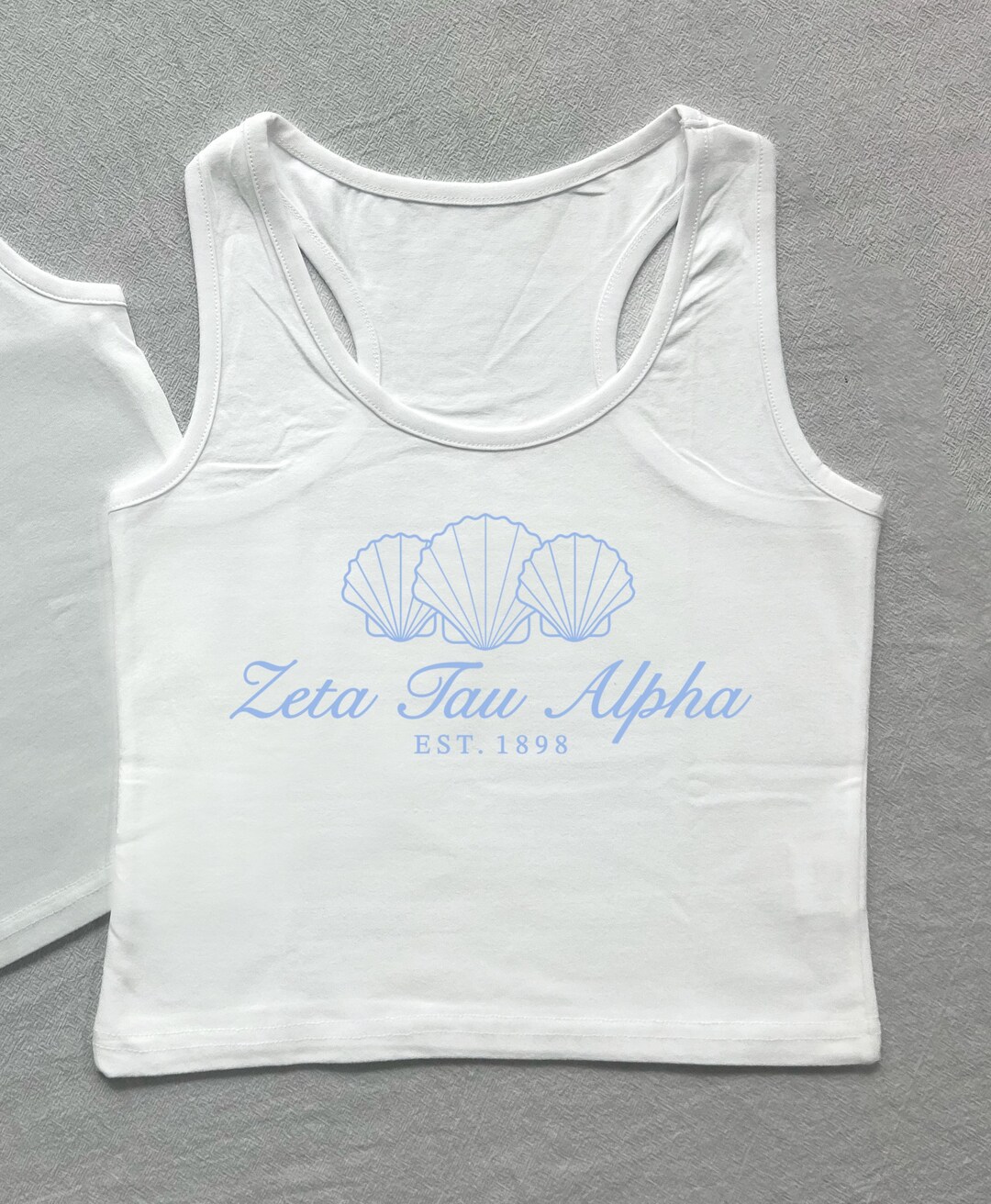 Coastal Zeta Tau Alpha Cropped Tank // Zeta, ZTA Bid Day, Big Little ...