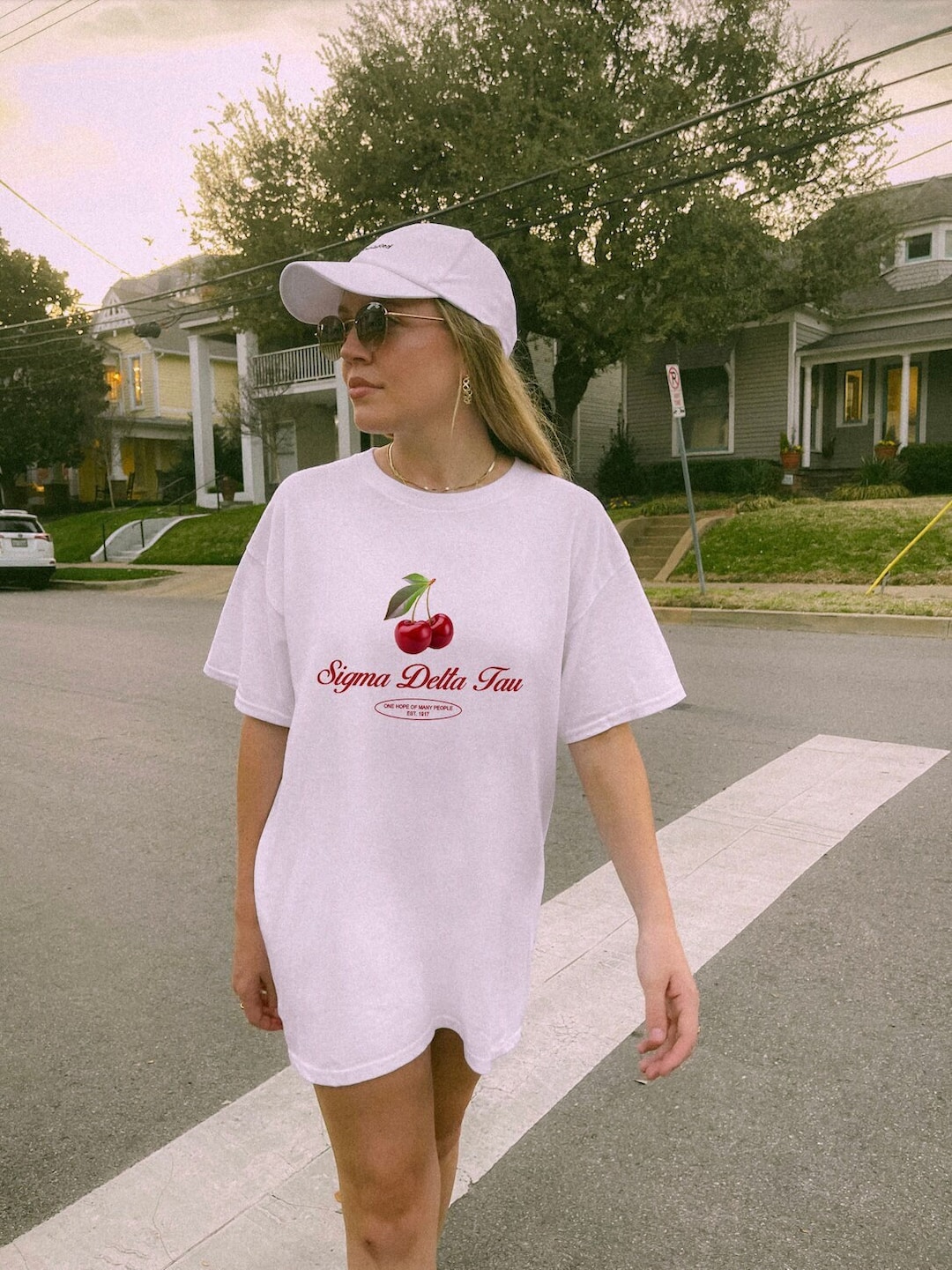 Sigma Delta Tau Cherry Comfort Colors Tee // Vintage Aesthetic Sig Delt ...
