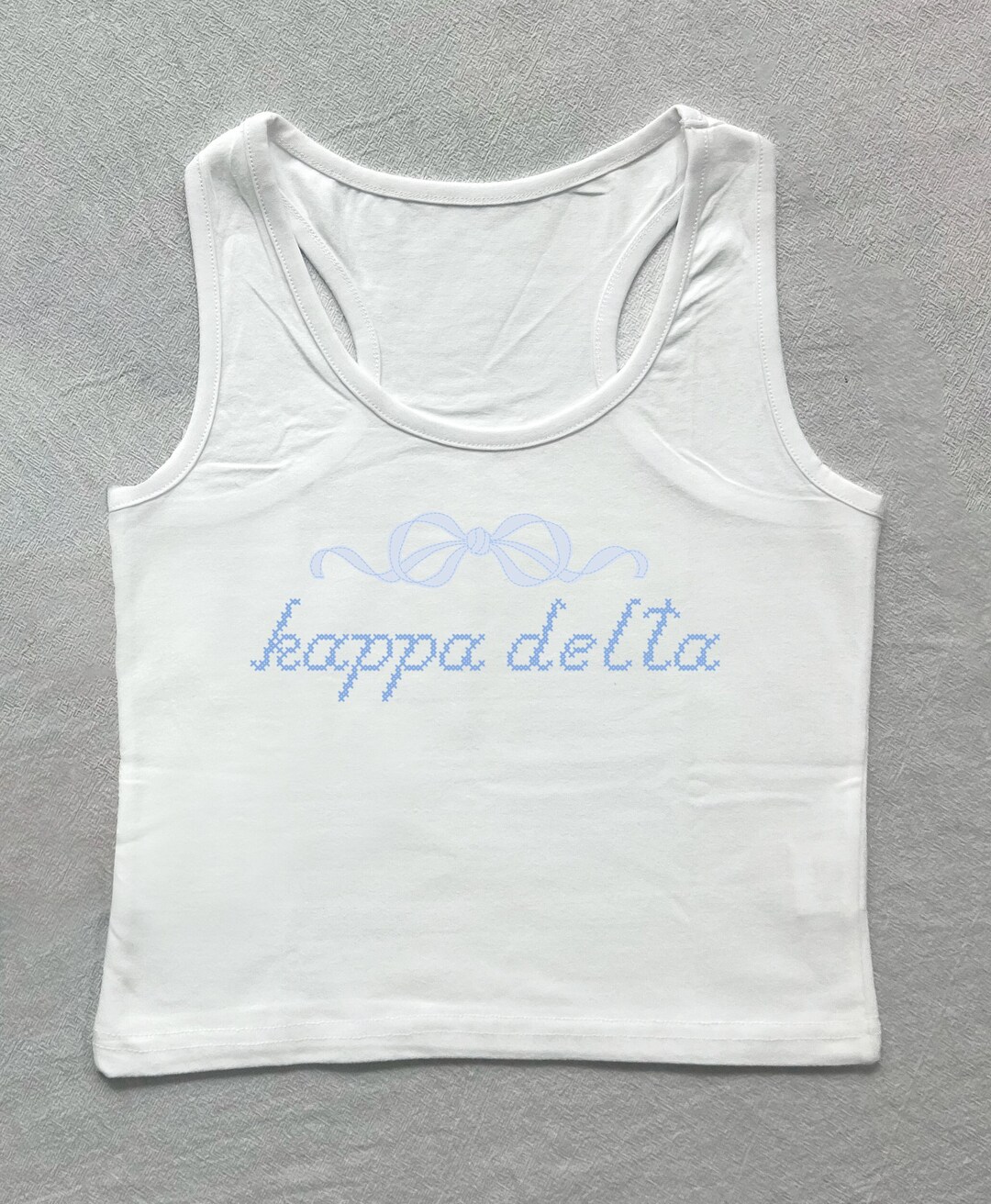 Kappa Delta Cross Stitch Crop Tank // KD Bid Day, Big Little Shirt ...