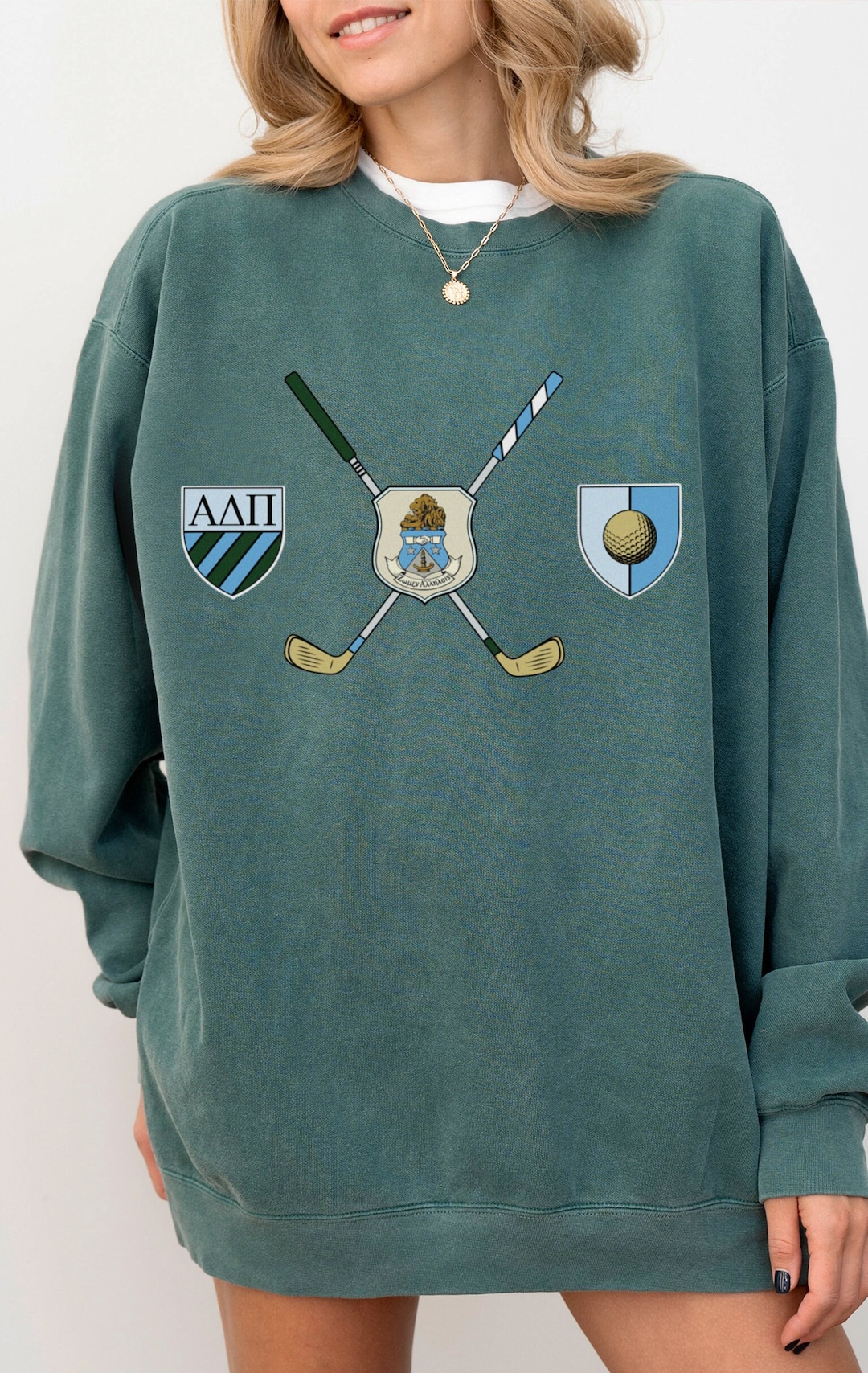Alpha Delta Pi Golf Comfort Colors Sweatshirt // Sorority Vintage ...