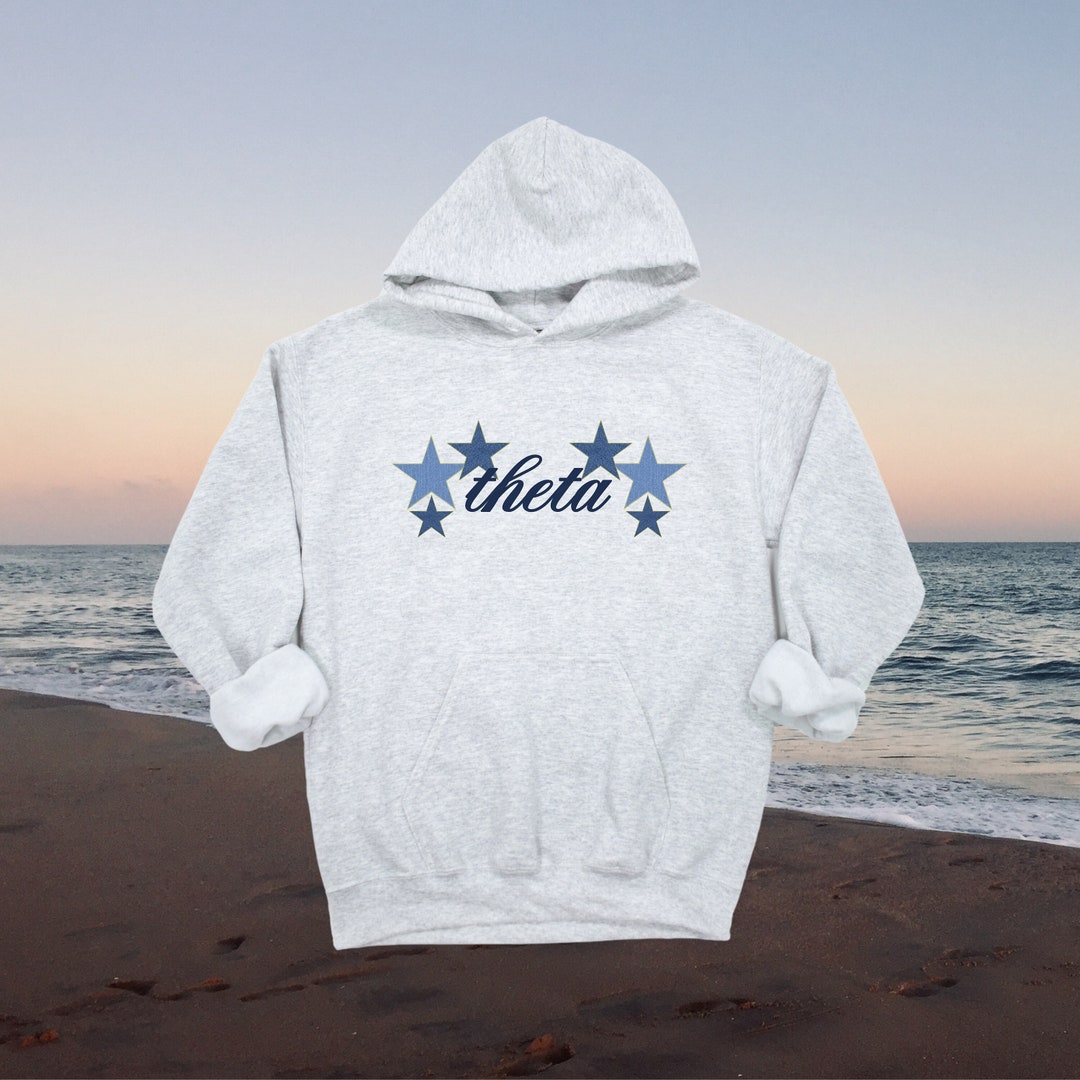 Theta Denim Stars Hoodie // Aesthetic Sorority Hoodie // Trendy Stars ...
