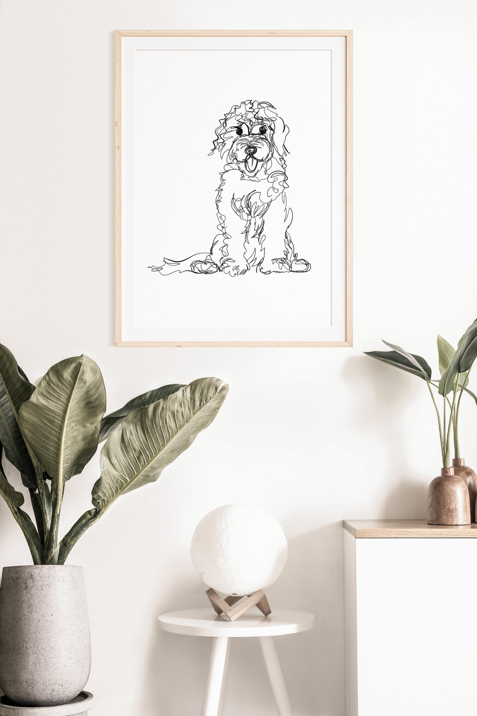 Labradoodle Line Art Print Goldendoodle Wall Art Dog Lover - Etsy