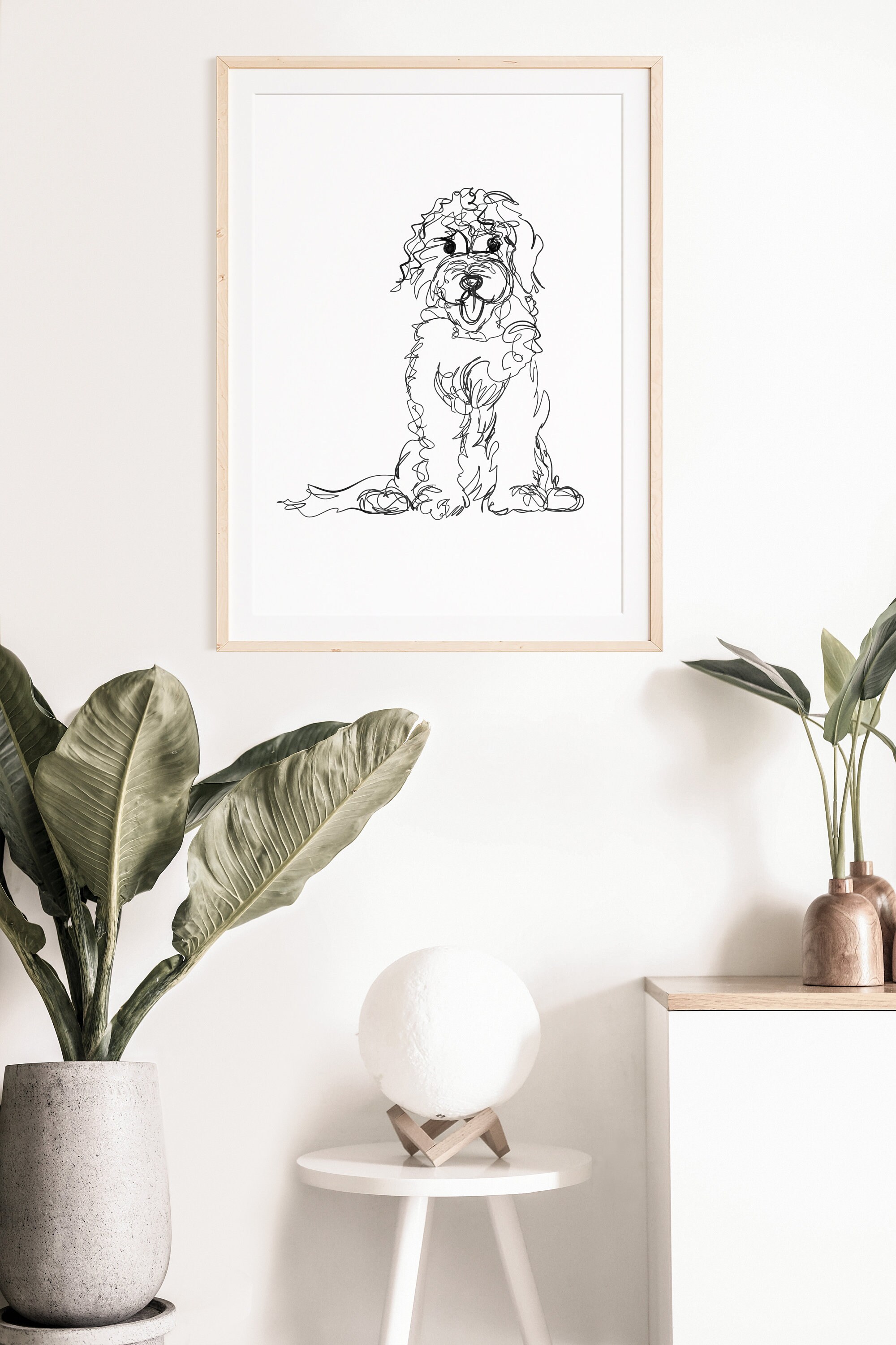 Labradoodle Line Art Print Goldendoodle Wall Art Dog Lover - Etsy Australia