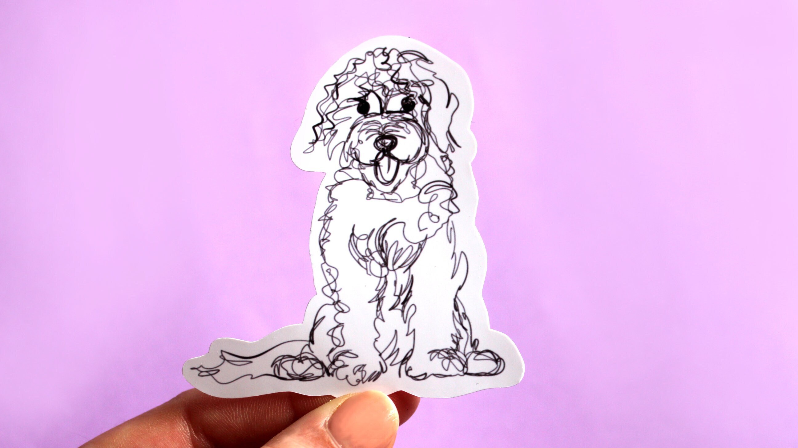 Labradoodle Glossy Vinyl Sticker in Packs of 1 5 or 10 for - Etsy