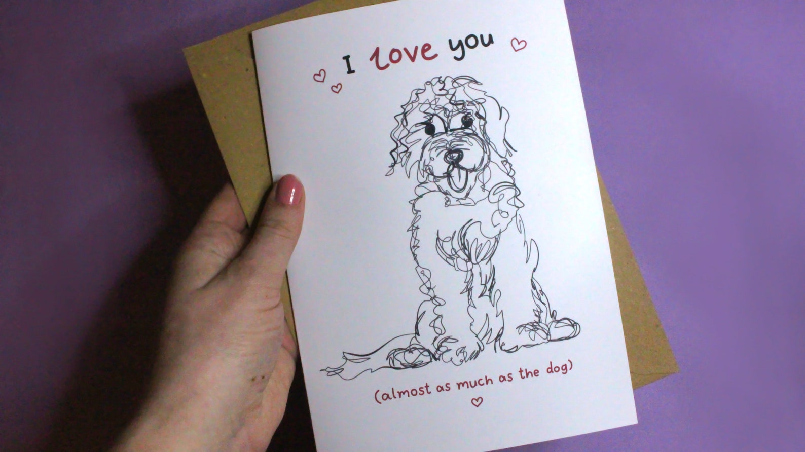 Funny Labradoodle Card, I Love You almost as Much as the Dog Humorous ...