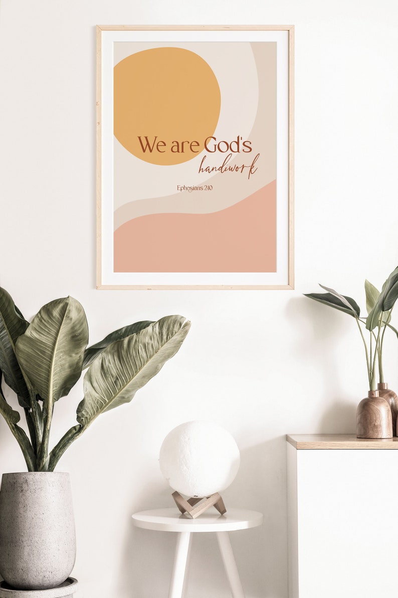 We Are God's Handiwork Art Print Ephesians 2:10 Scripture Wall Art ...