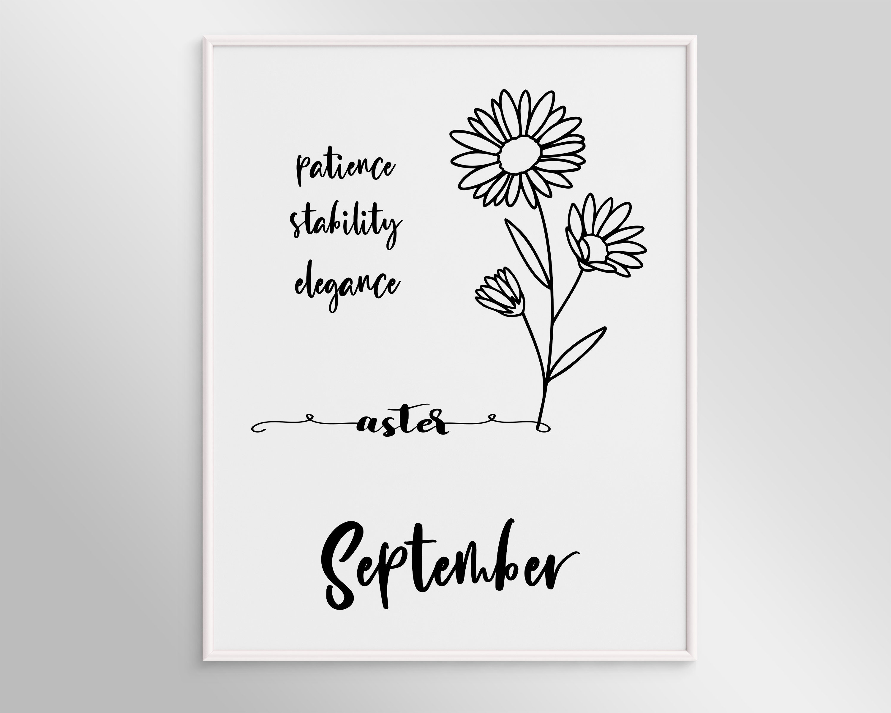 September Flower Drawing