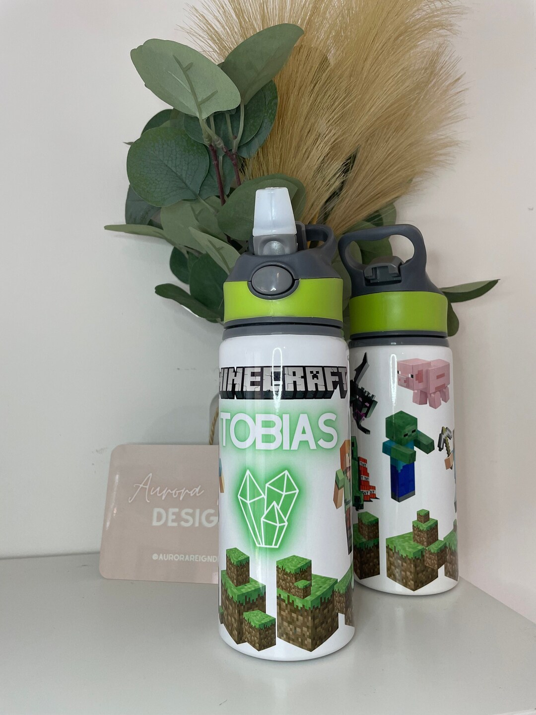 Personalised Minecraft Aluminium Water Bottle 650ml Disney - Etsy